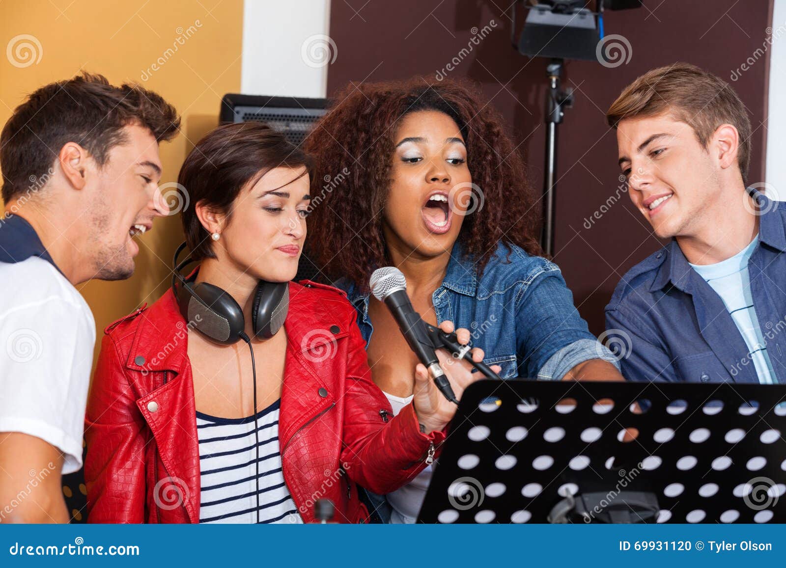Multiethnic Band Members Performing Together Stock Photo - Image of ...