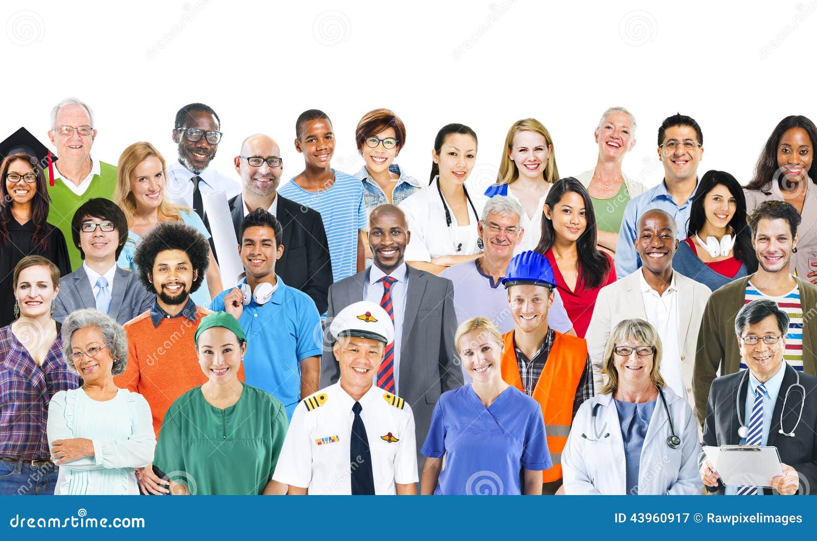 Multiethnic Diverse Mixed Occupation People Stock Image - Image of ...