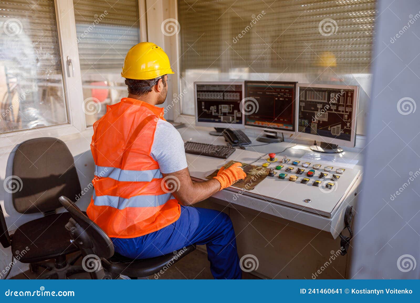 Multiethnic Engineer Coordinating Working Process at Plant Stock Image ...