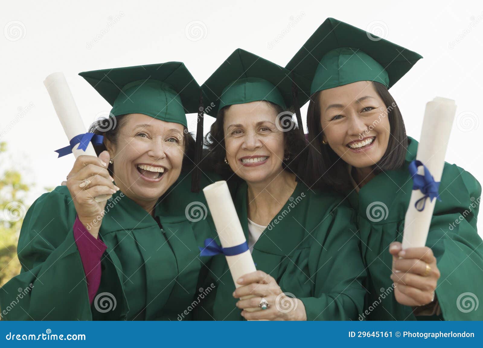 Multiethnic Graduate Women stock image. Image of cheerful - 29645161