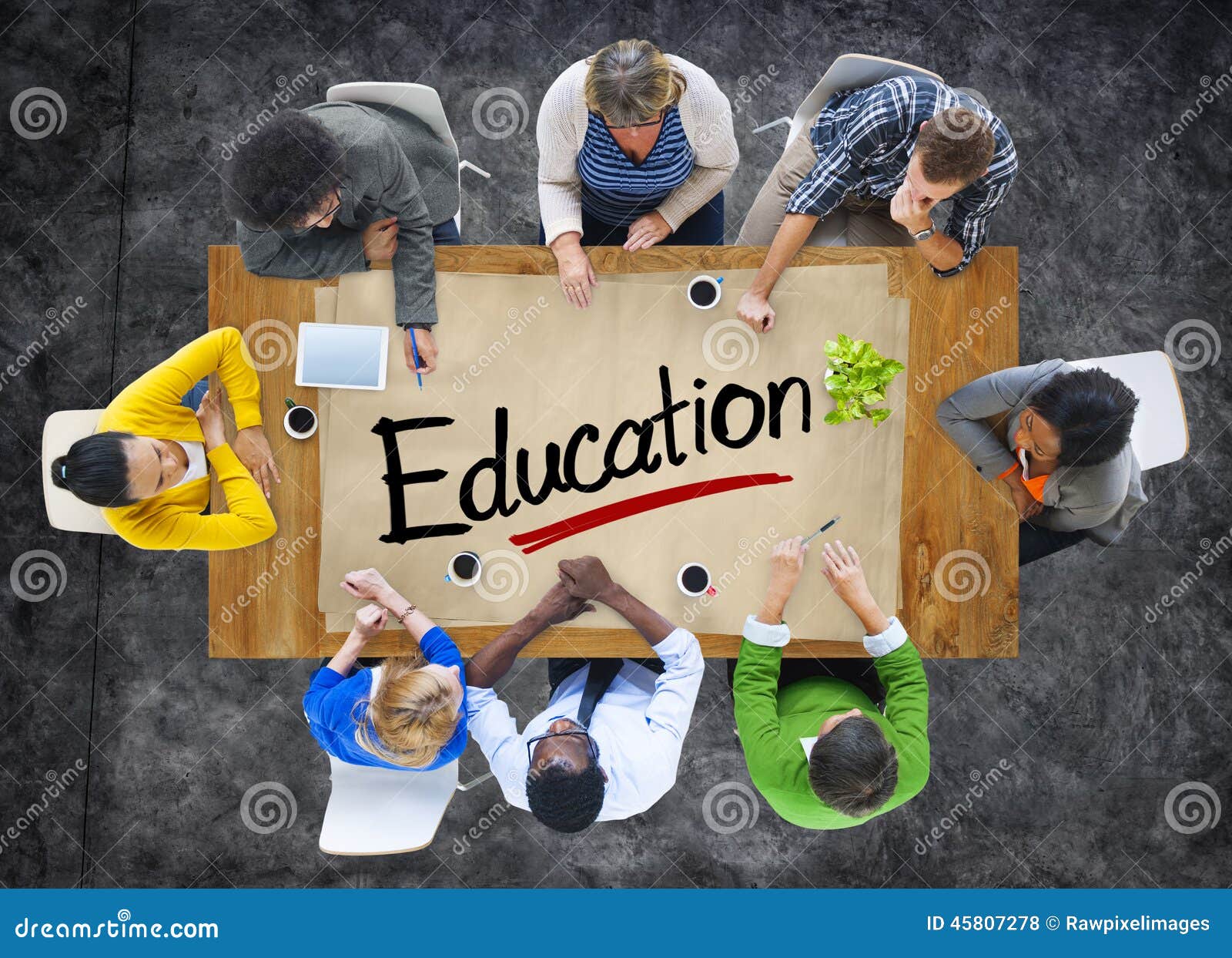 Multiethnic Group with Education Concepts Stock Photo - Image of ...