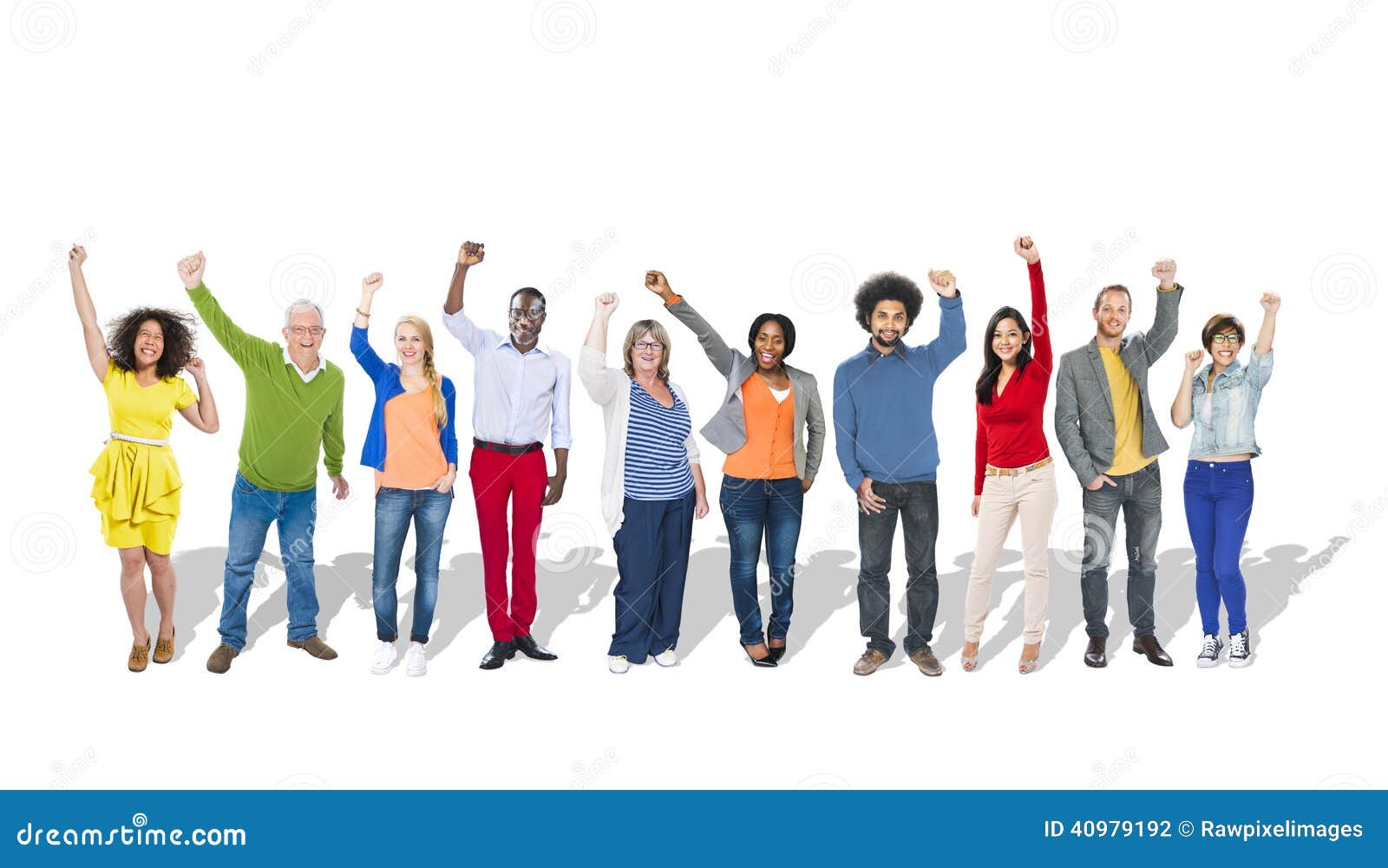 Multiethnic Group of People Arms Raised Stock Photo - Image of news ...