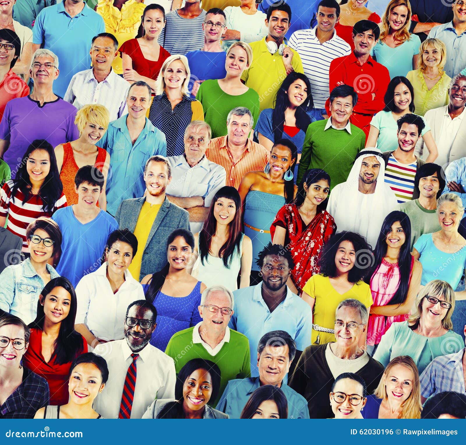 Multiethnic Group of People with Colorful Outfit Concept Stock Photo ...