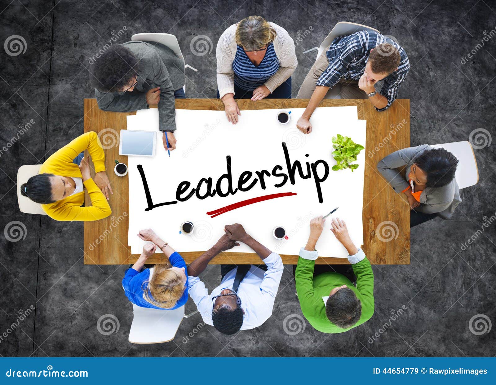 Multiethnic Group of People Discussing about Leadership Stock Image ...