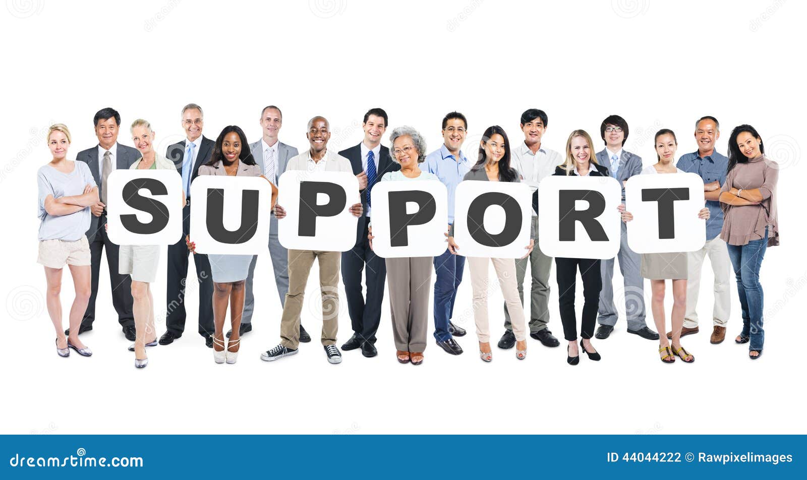 Multiethnic Group of People Holding Letters Support Stock Photo - Image ...