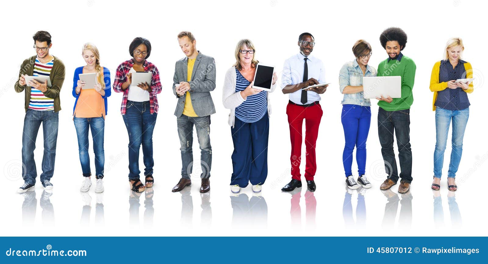 Multiethnic Group of People Using Digital Devices Stock Photo - Image ... Multiethnic Group of People Using Digital Devices Stock Photo - Image ...