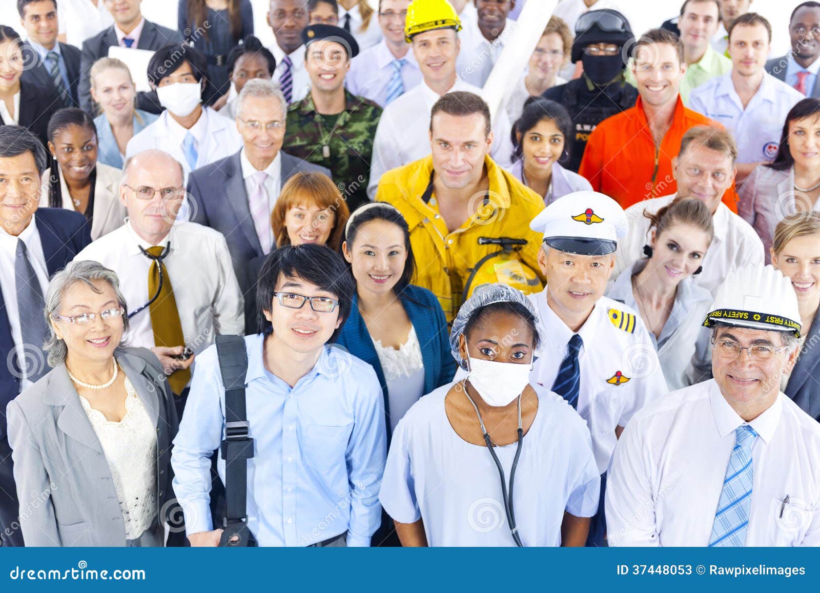 Multiethnic Group of People in Variety Occupation Stock Image - Image ...