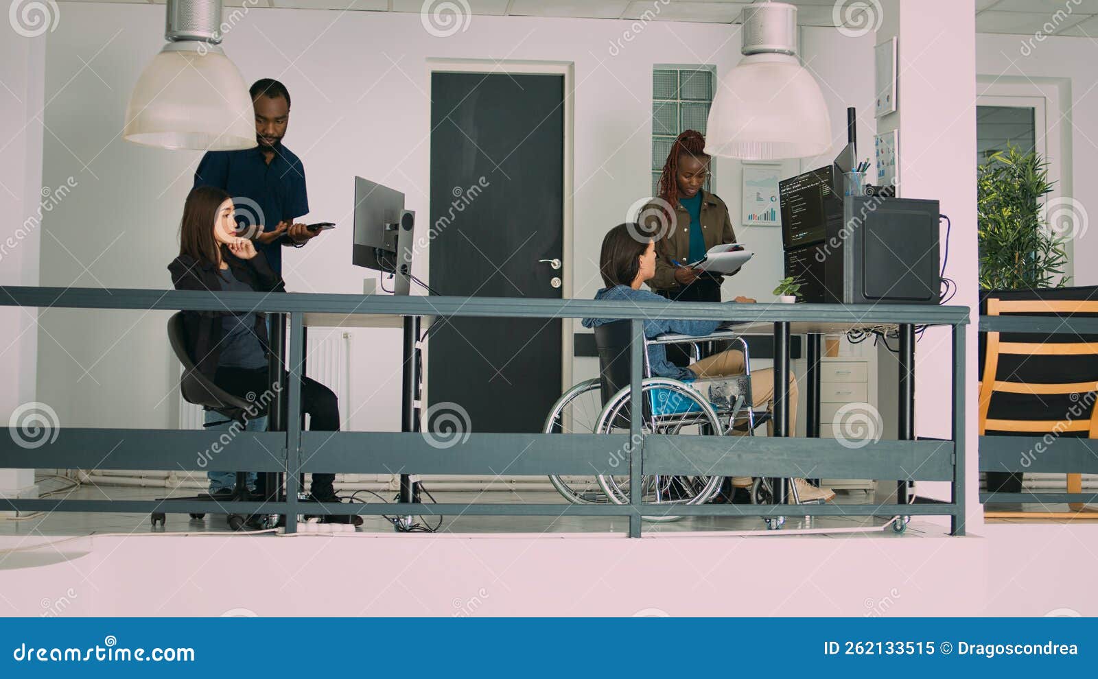 Multiethnic Group Of Programmers Collaborating On It Project To Create