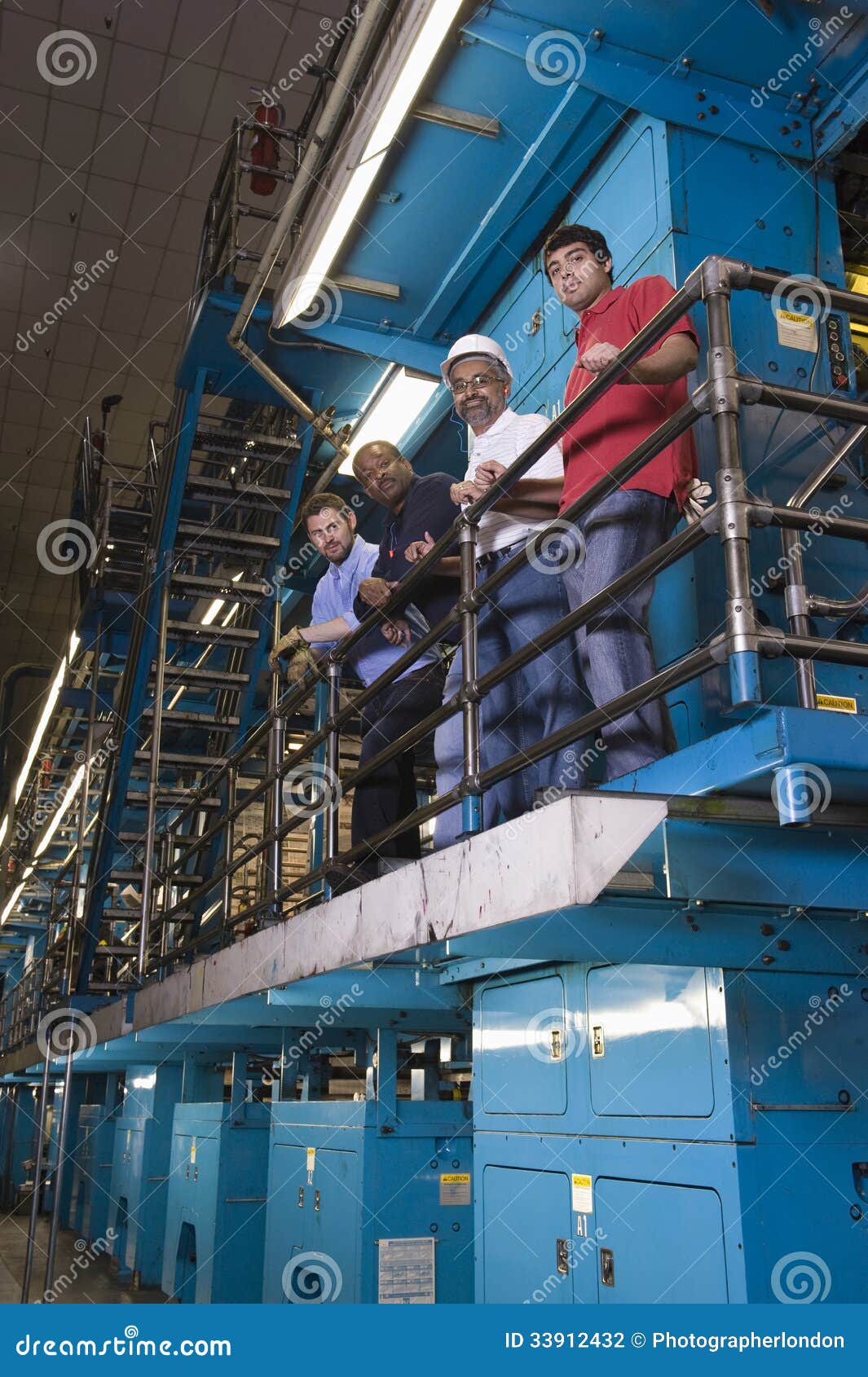 Multiethnic Operators in Newspaper Factory Stock Photo - Image of ...