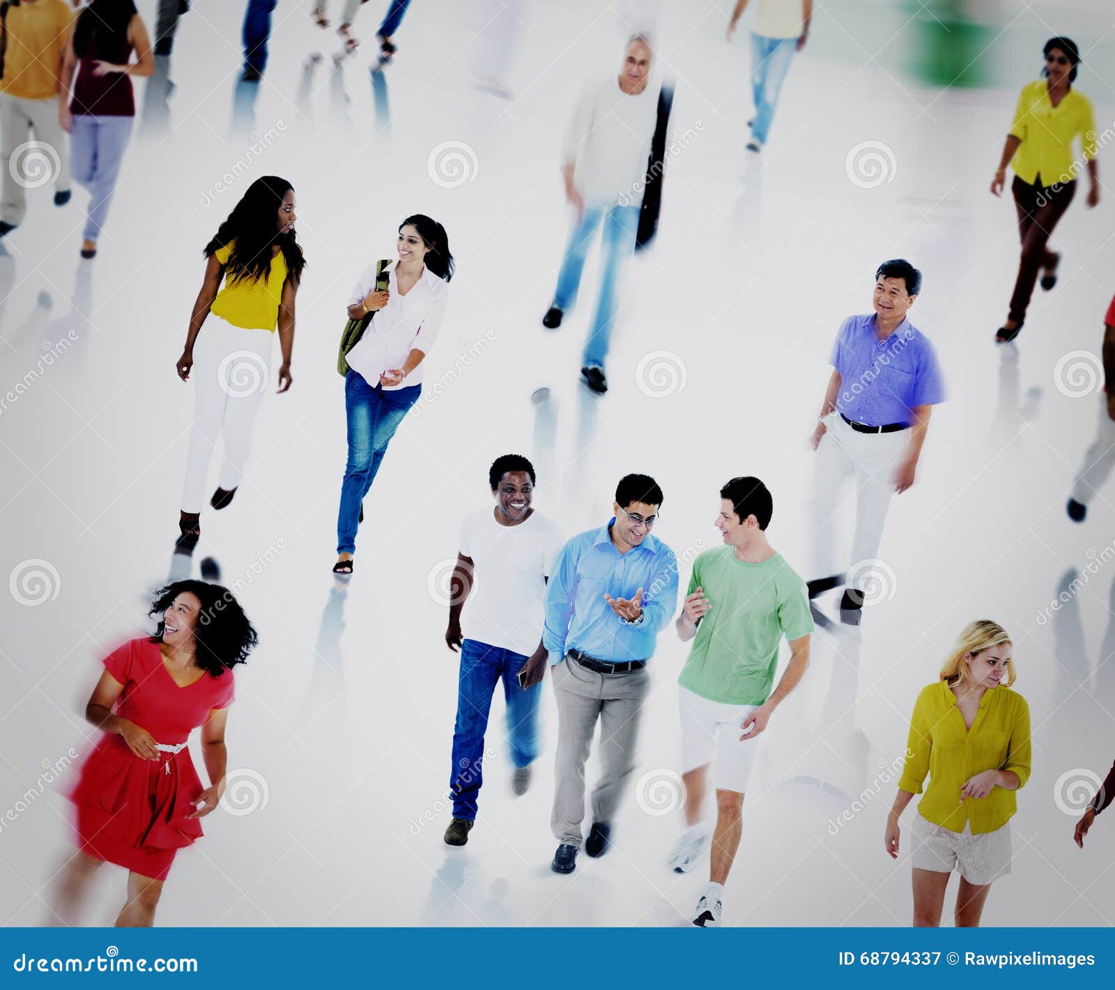 Multiethnic People Commuter Community Walking Concept Stock Image ...