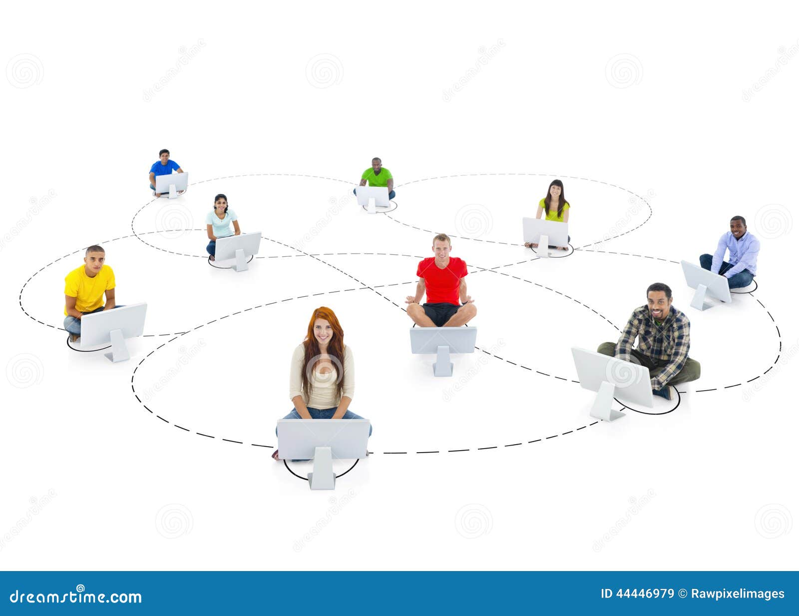 Multiethnic People Connecting and Social Networking Stock Image - Image ...