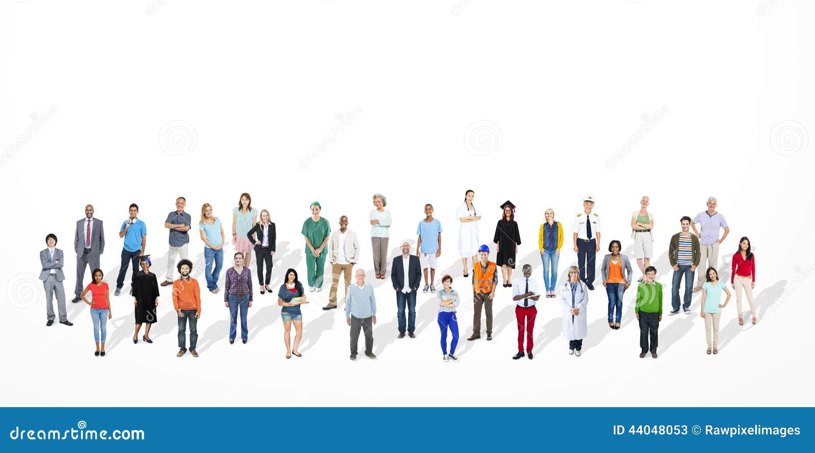 Multiethnic People with Different Jobs Stock Image - Image of gathering ...