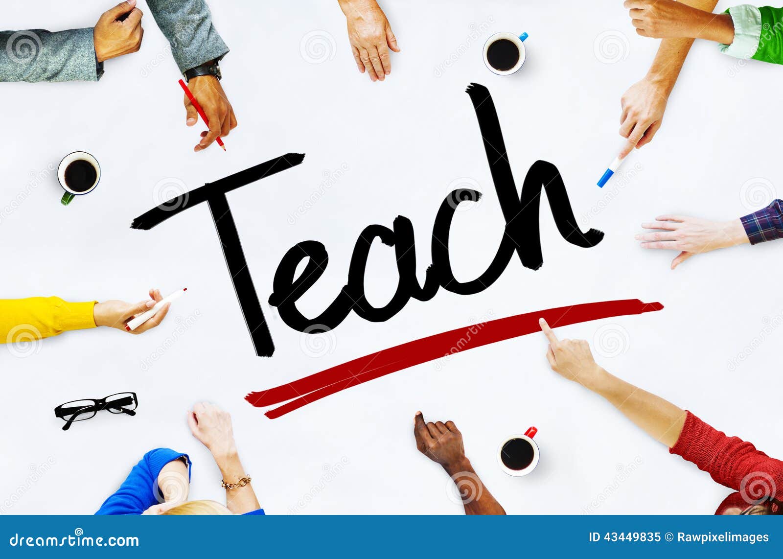 Multiethnic People Discussing about Teaching Stock Image - Image of ...