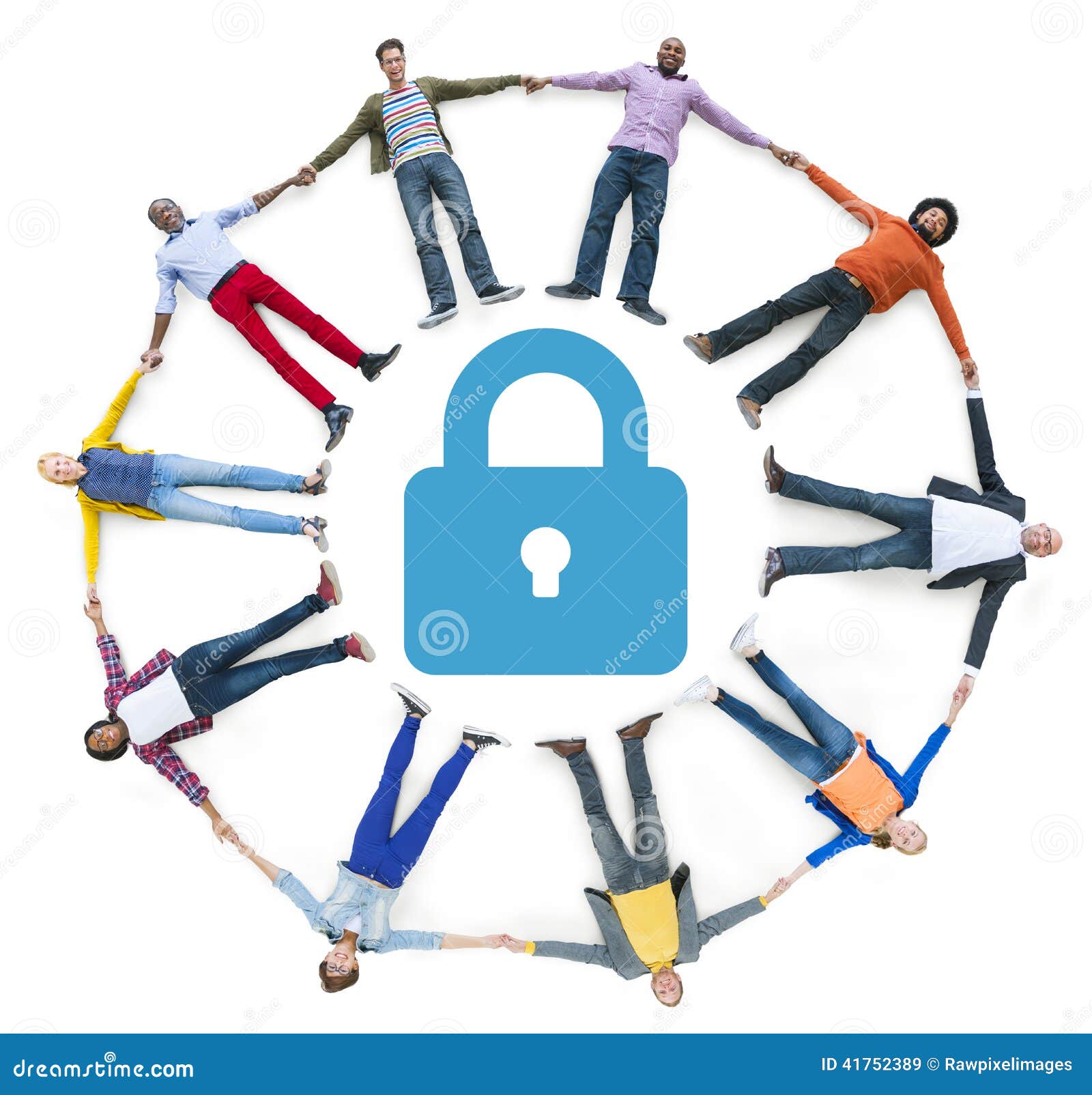 Multiethnic People Forming Circle and Security Concept Stock ...