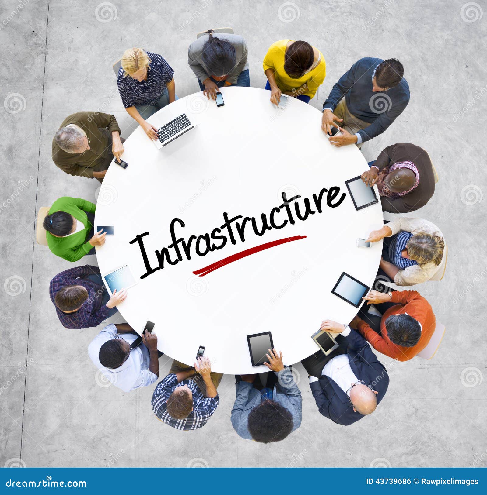 Multiethnic People with Infrastructure Concept Stock Photo - Image of ...