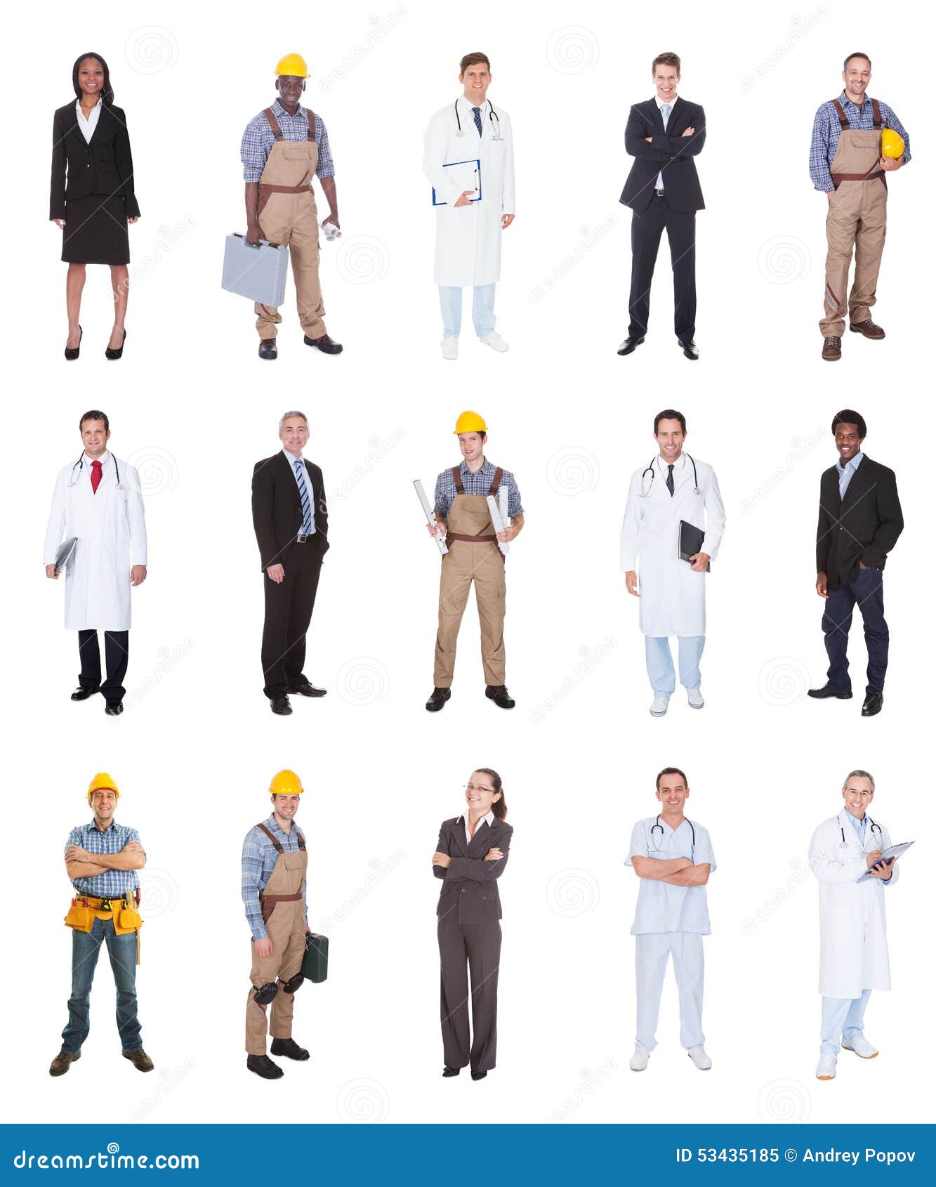 Multiethnic People with Various Occupations Stock Image - Image of ...
