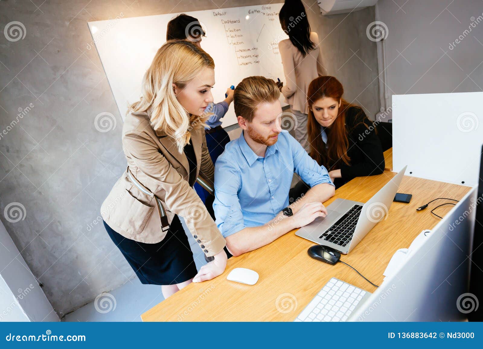 Multiethnic People Working in Modern Office Stock Photo - Image of ...