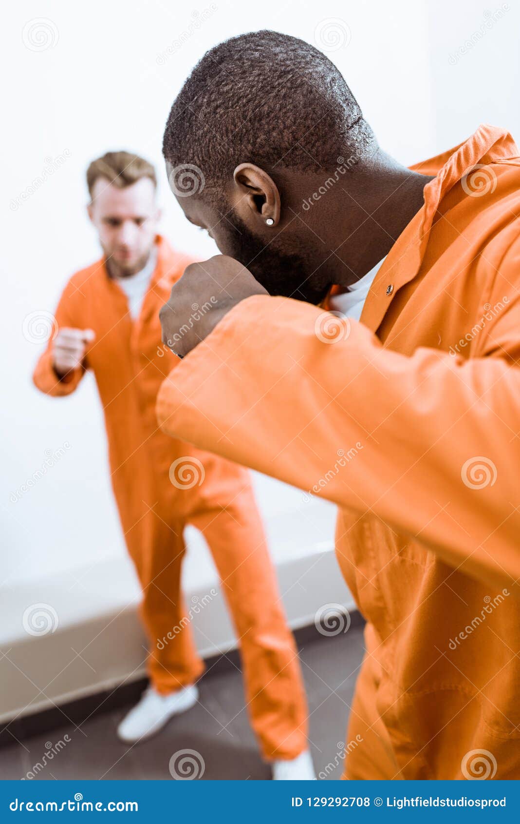 Multiethnic Prisoners Fighting Stock Photo - Image of prisonroom ...
