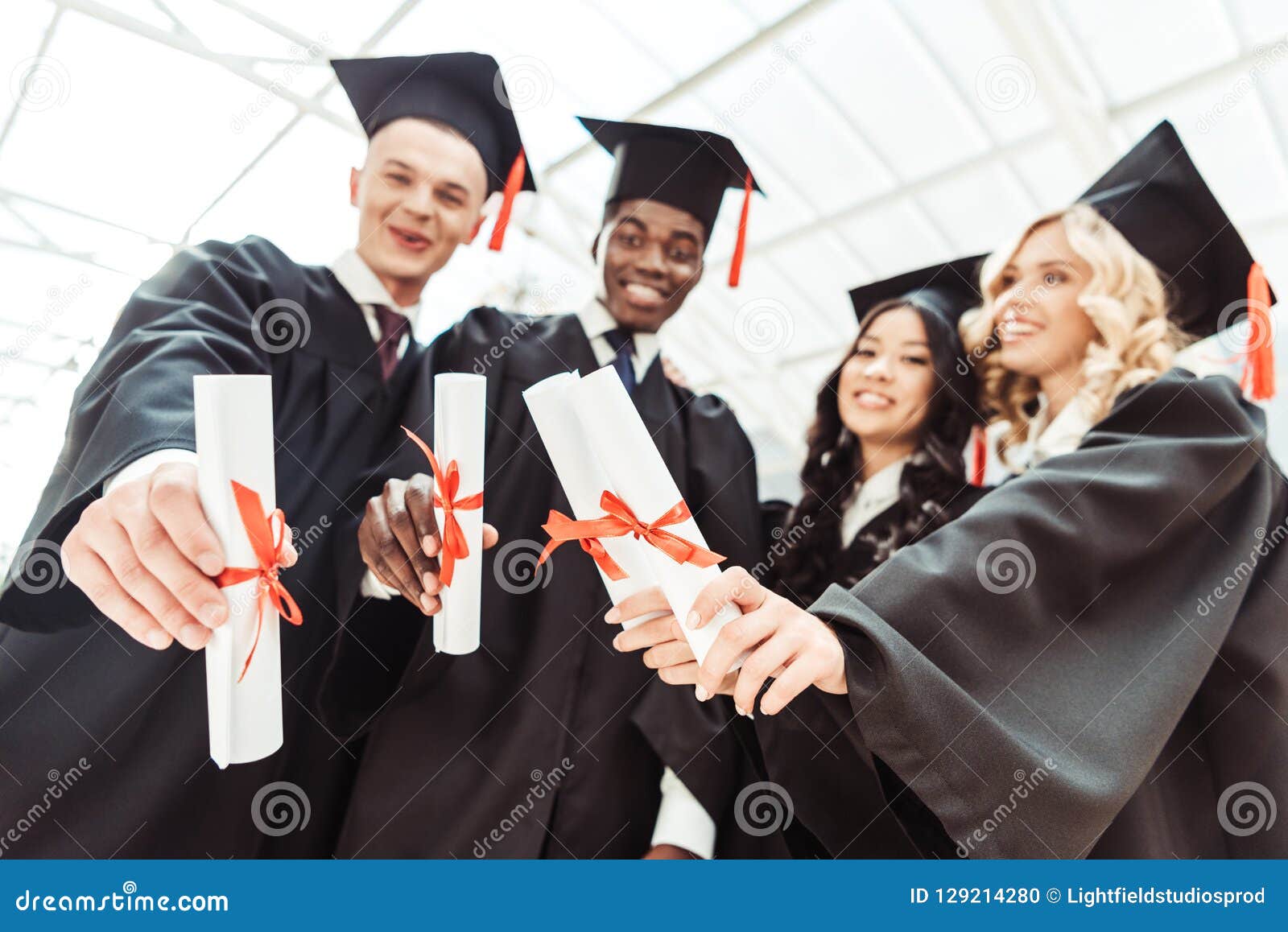 Group of Graduated Multiethnic Students Stock Photo - Image of ...