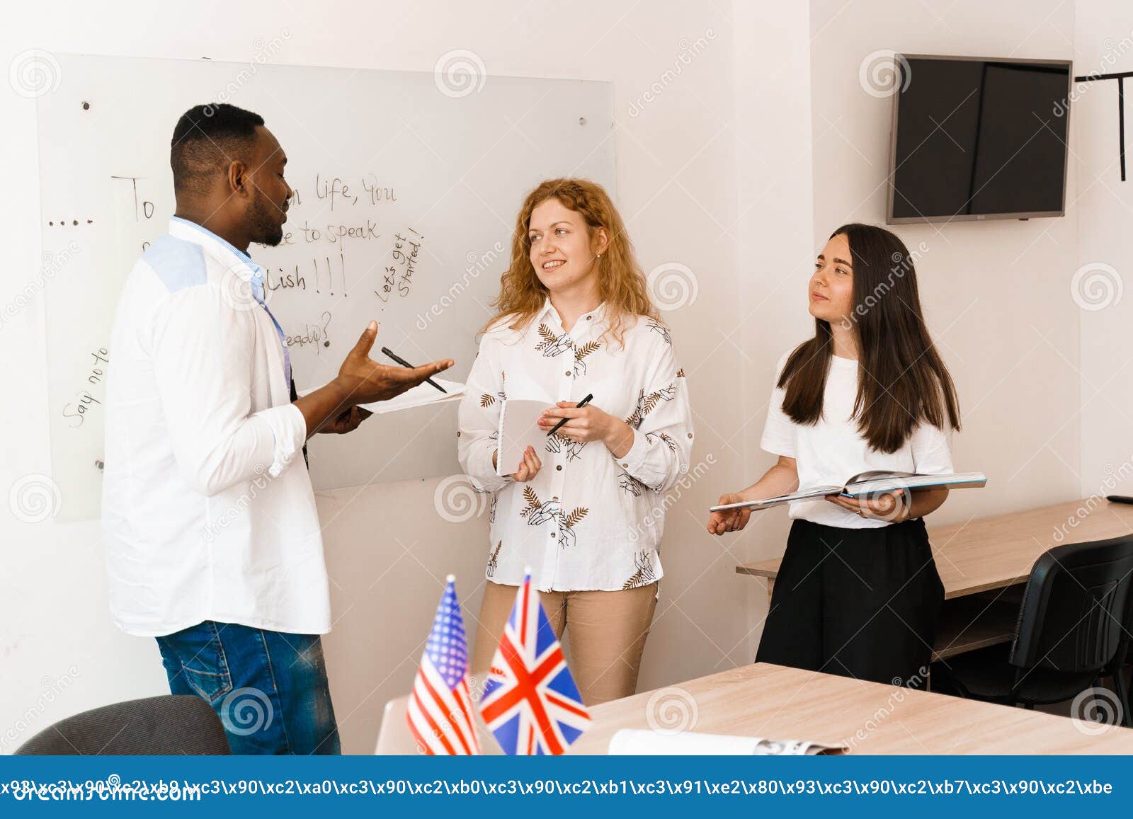 Multiethnic Students and Teacher Study Foreign Languages Together in ...