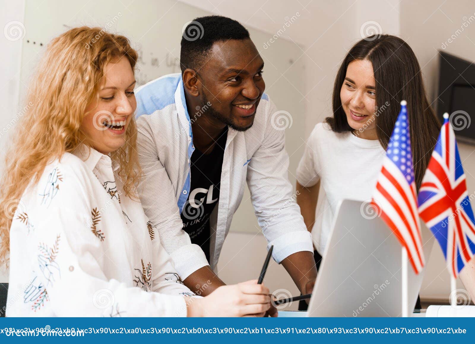 Multiethnic Students and Teacher Study Foreign Languages Together in ...