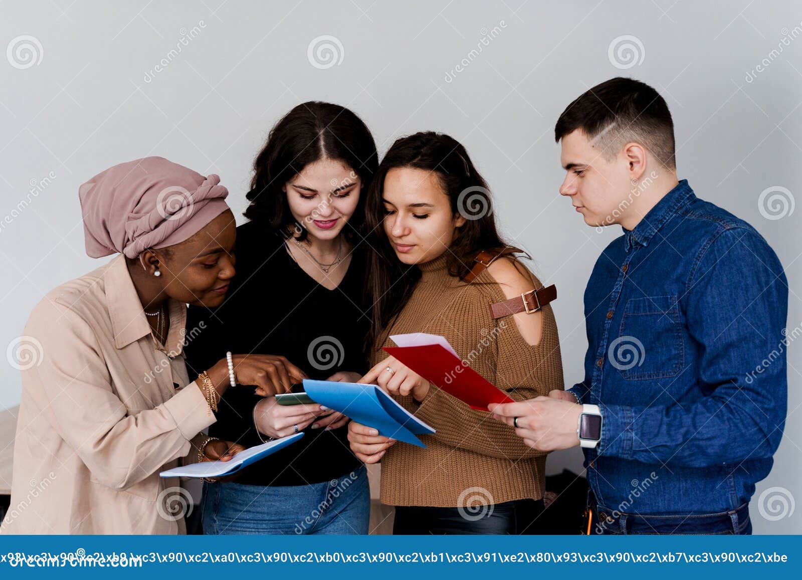 Multiethnic Students and Teacher Study Foreign Languages Together in ...