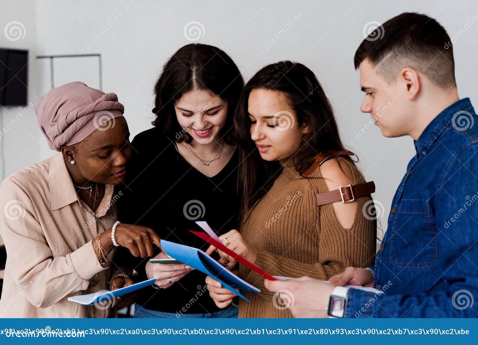 Multiethnic Students and Teacher Study Foreign Languages Together in ...