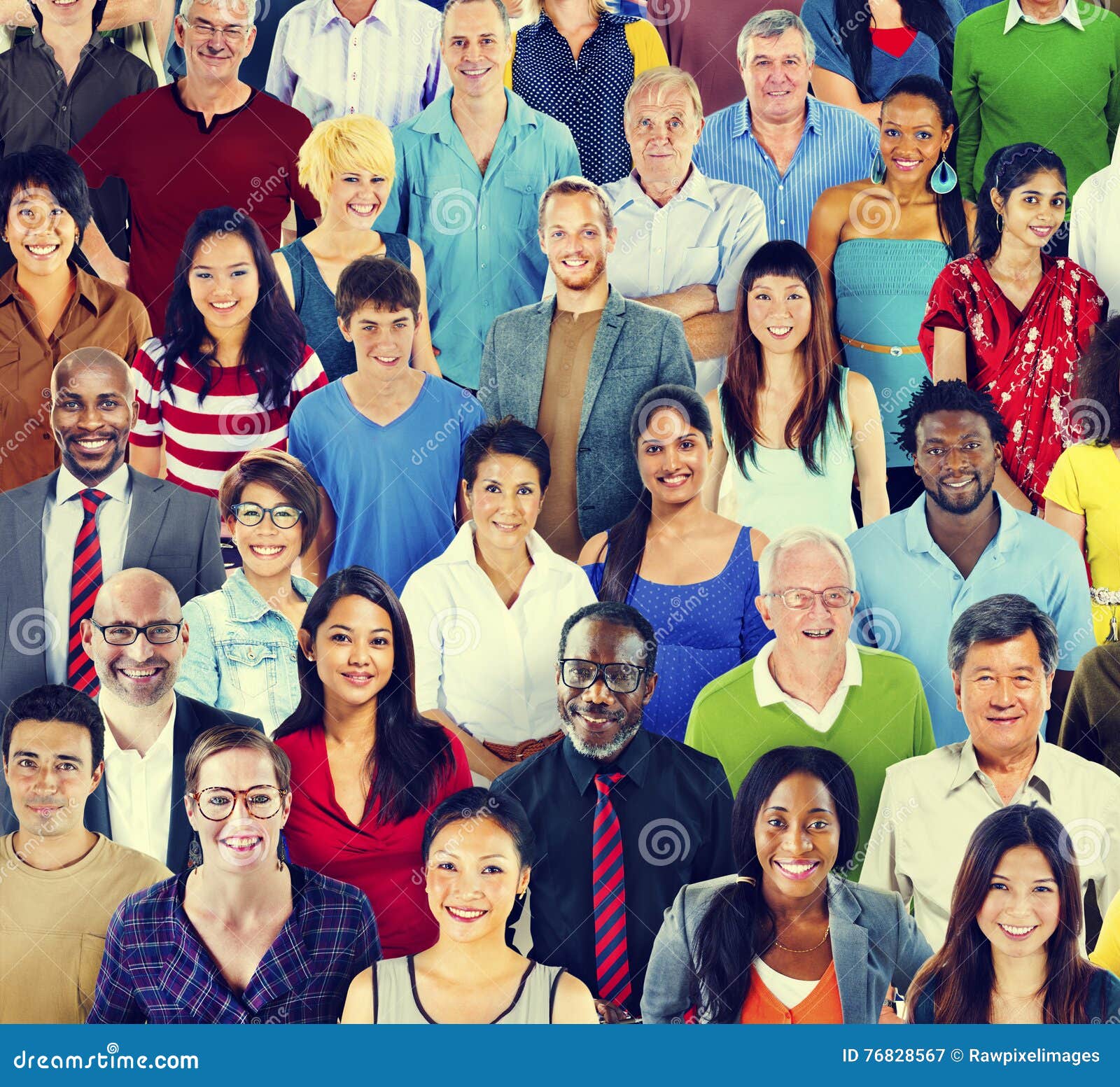 Multiethnic Variation Ethnicity Crowd People Concept Stock Image ...