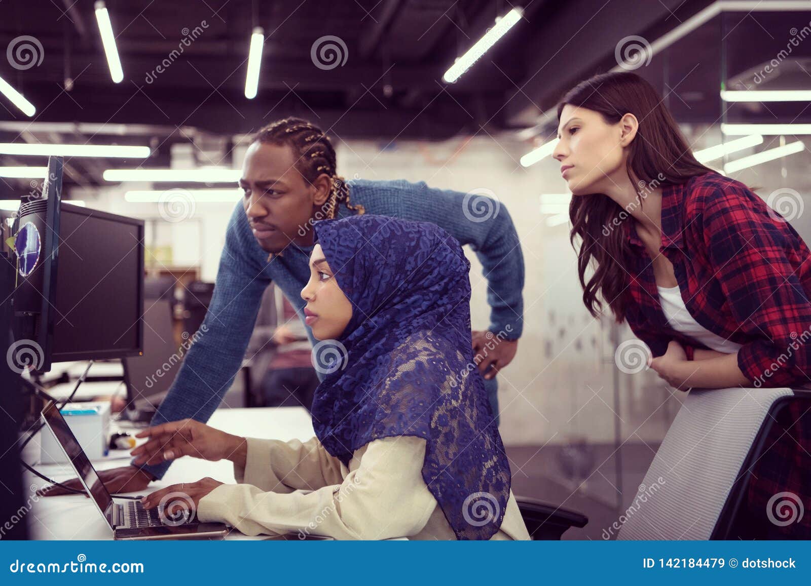 Multiethnics Team of Software Developers Working Together Stock Image ...