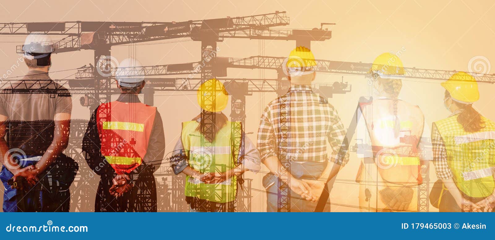 Multiexposure Construction Industrial Background Of Construction ...