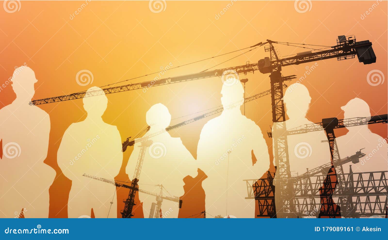 Multiexposure Construction Industrial Background of Shadow of ...