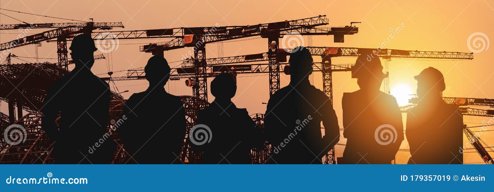 Multiexposure Construction Industrial Background of Shadow of ...