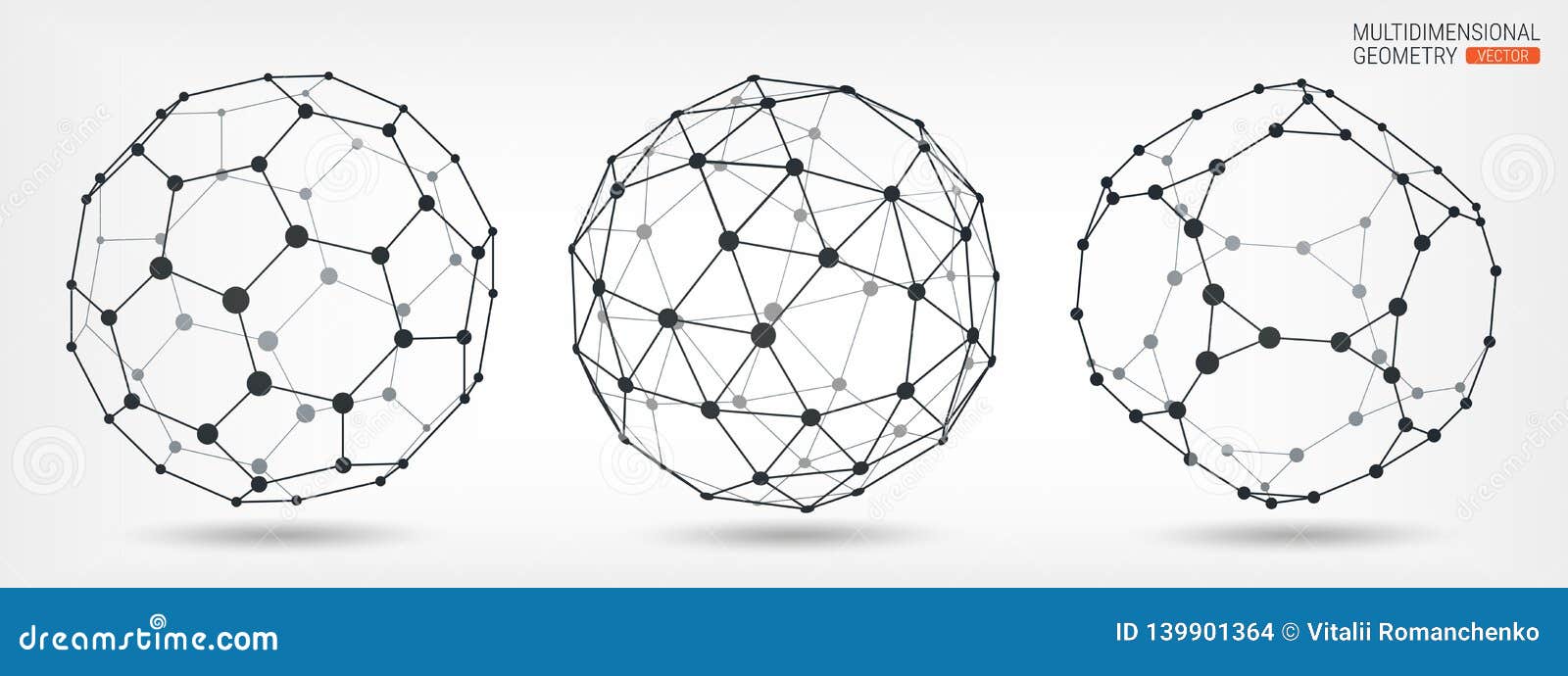 Polyhedra. Transparent Frame Of Complex Shapes. Geometric Shapes ...