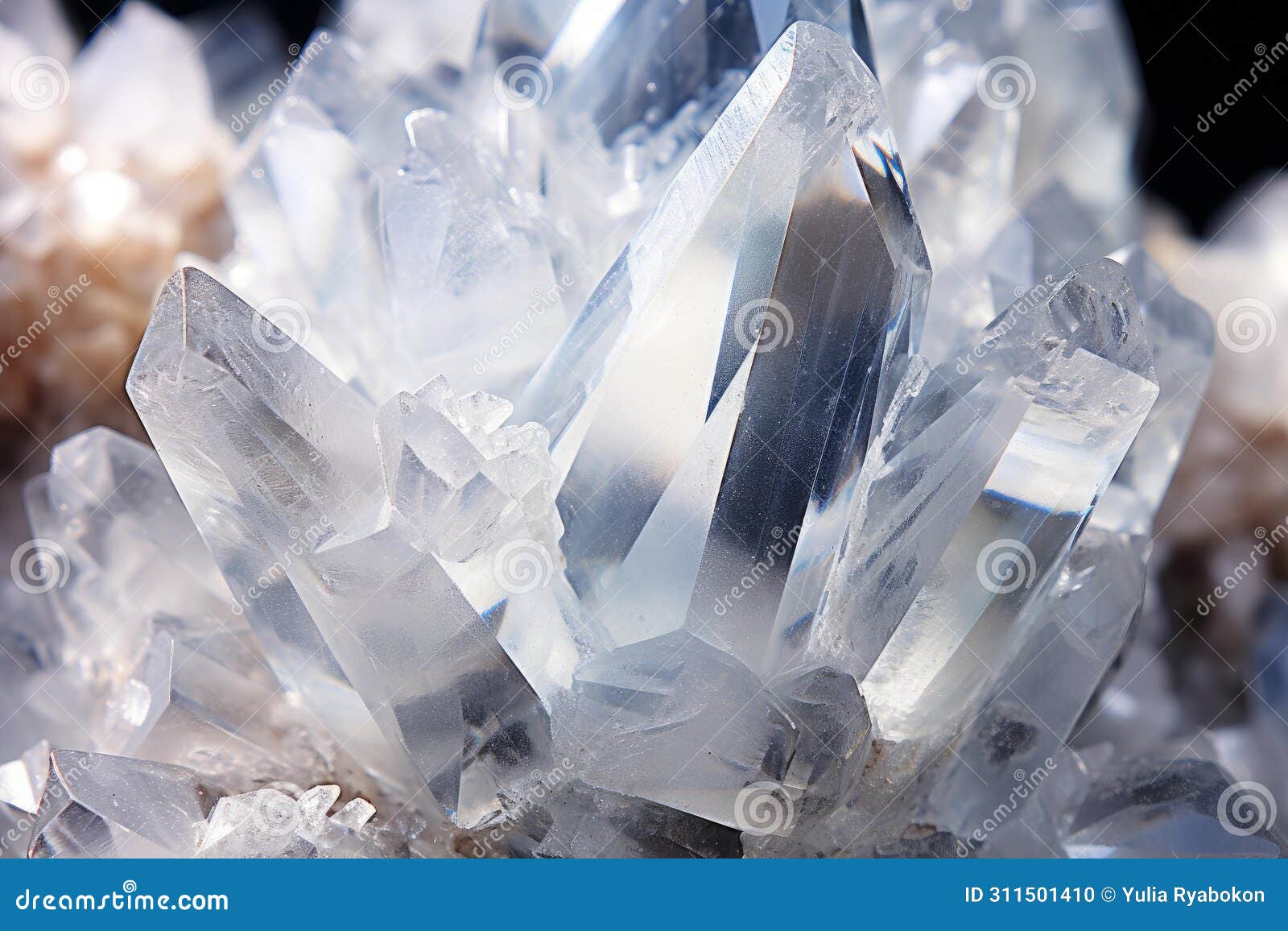 Multifaceted Quartz Crystal. Generate Ai Stock Photo - Image of ...