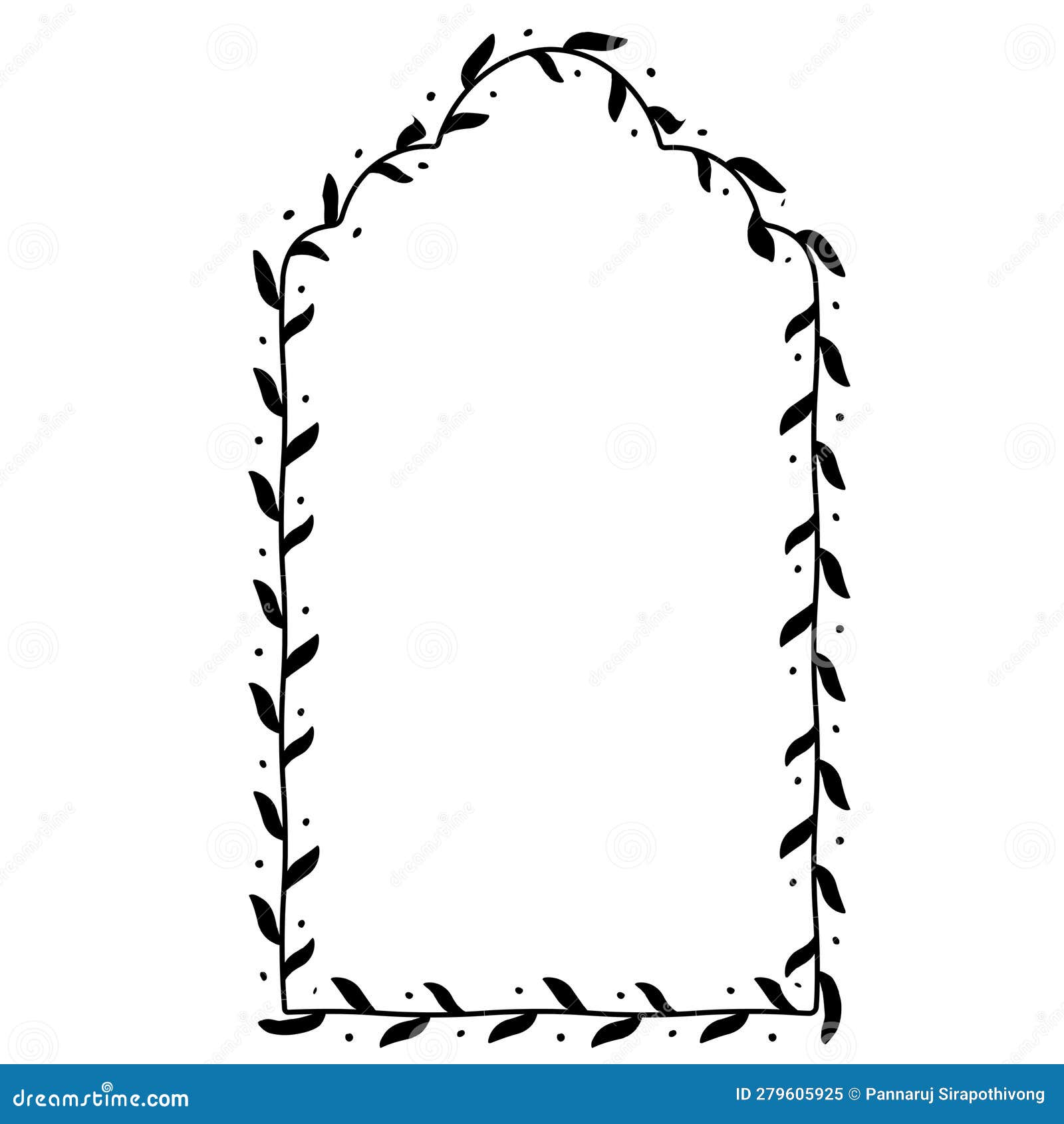 Multifoil Arch Rectangular Frame Architectural Window Door Flower Frame ...