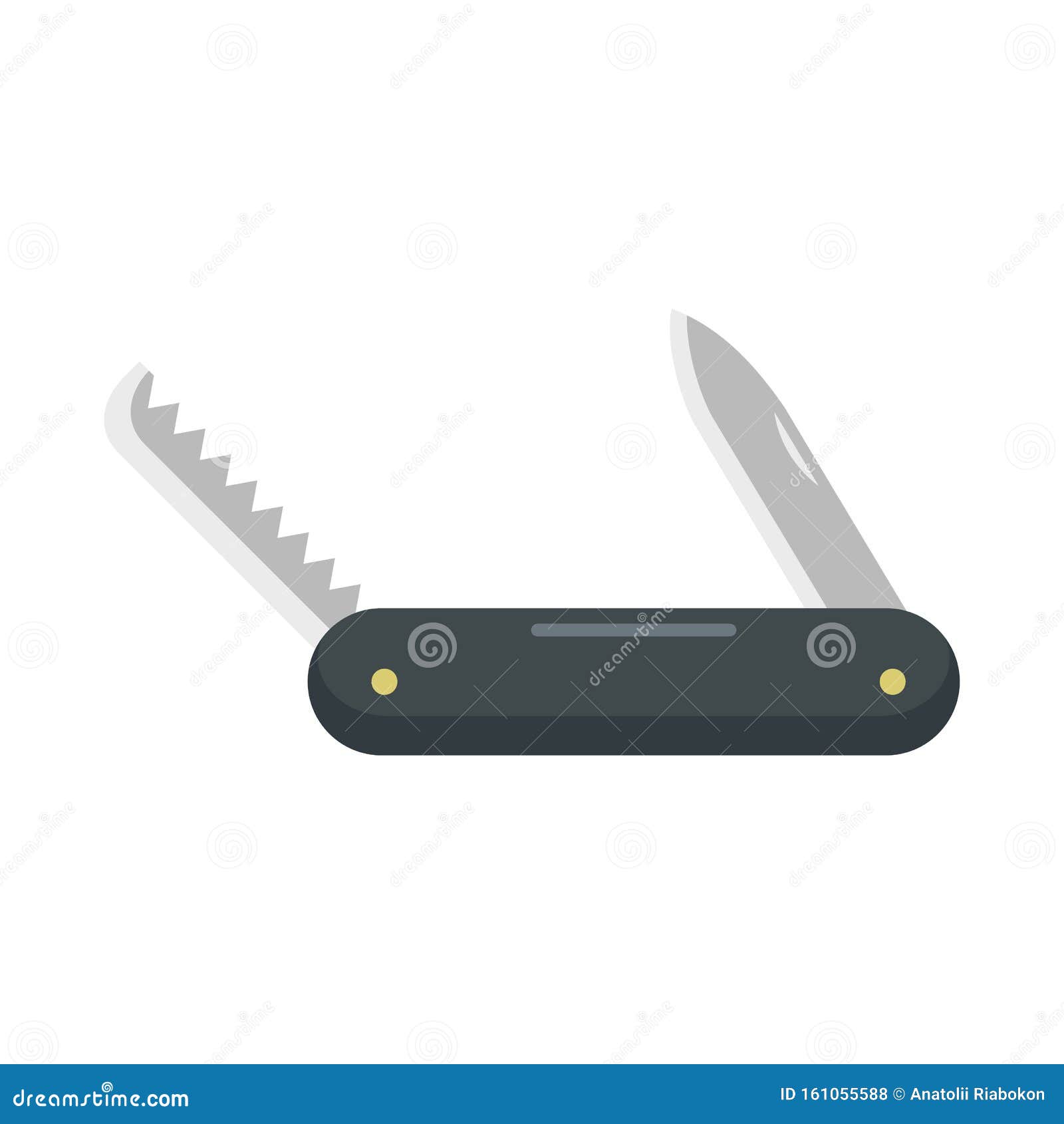 Multifunction Knife Icon, Flat Style Stock Vector - Illustration of ...