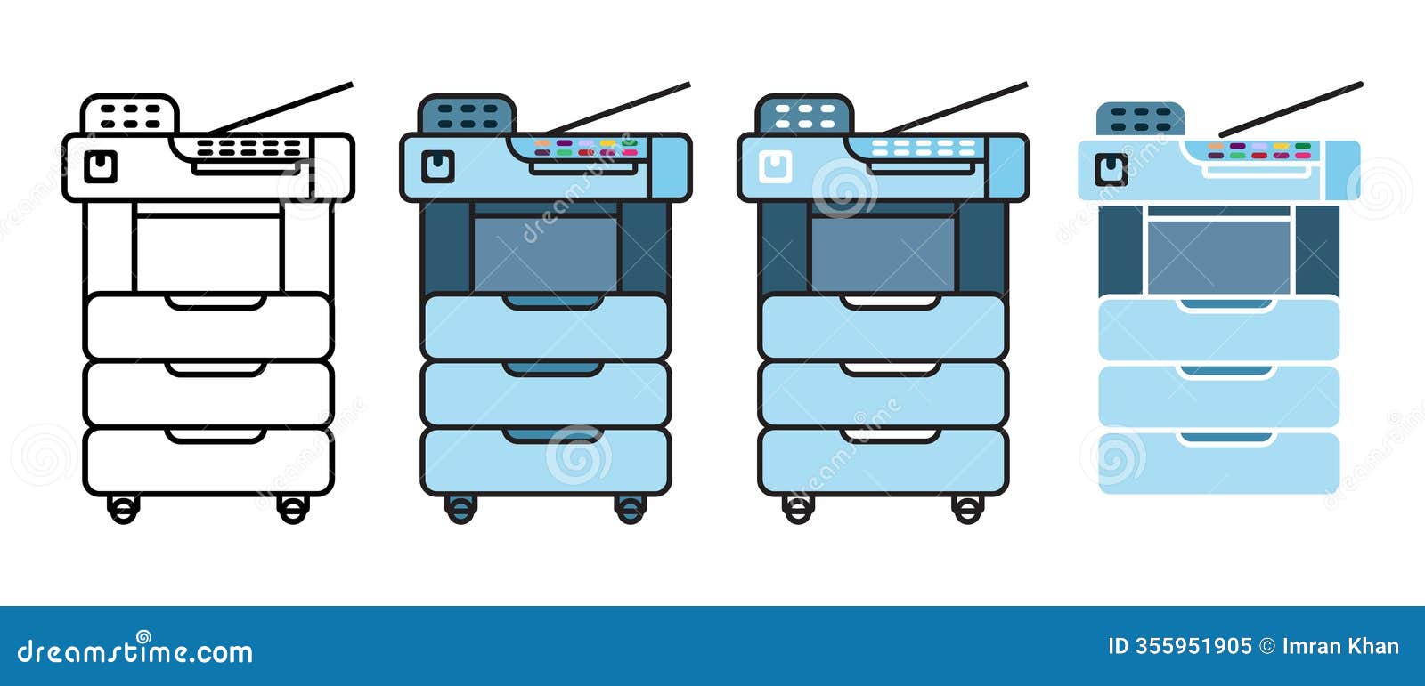 Photocopy Flat Line Icon. Vector Outline Illustration Of Copier Machine ...