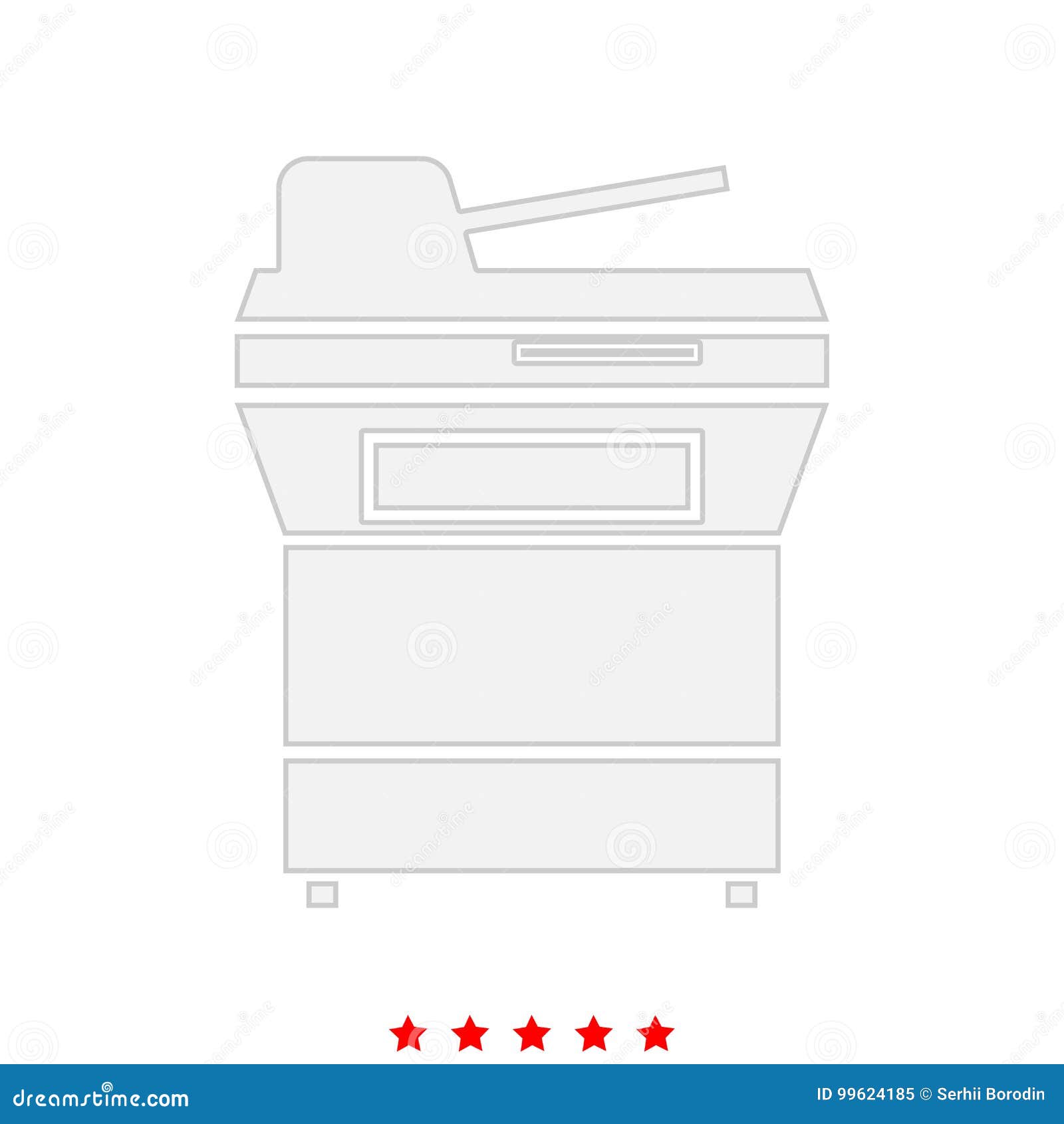 Multifunction Printer or Automatic Copier it is Icon . Stock Vector - Illustration of dark ...