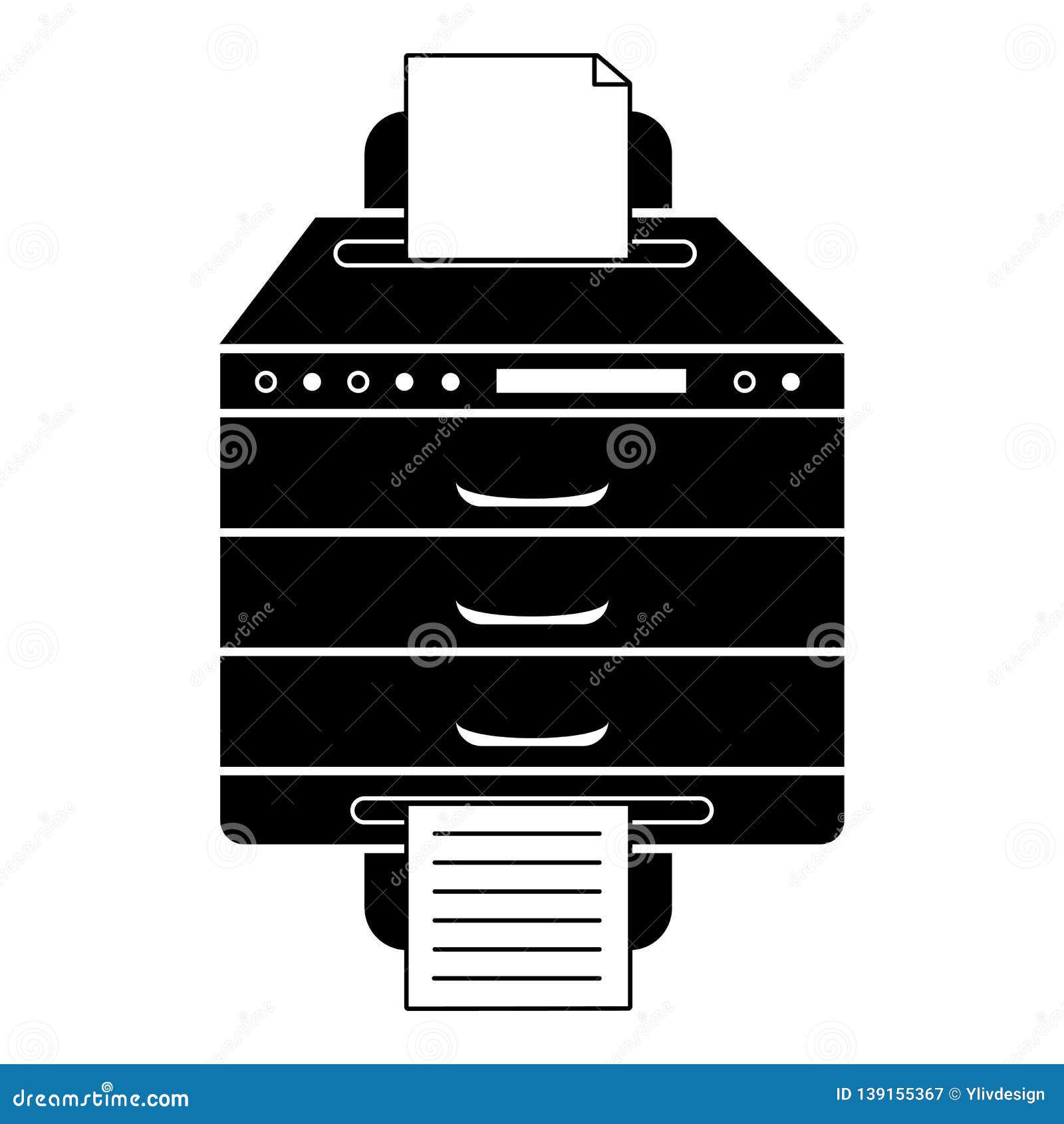 Multifunction Printer Icon, Simple Style Stock Vector - Illustration of ...