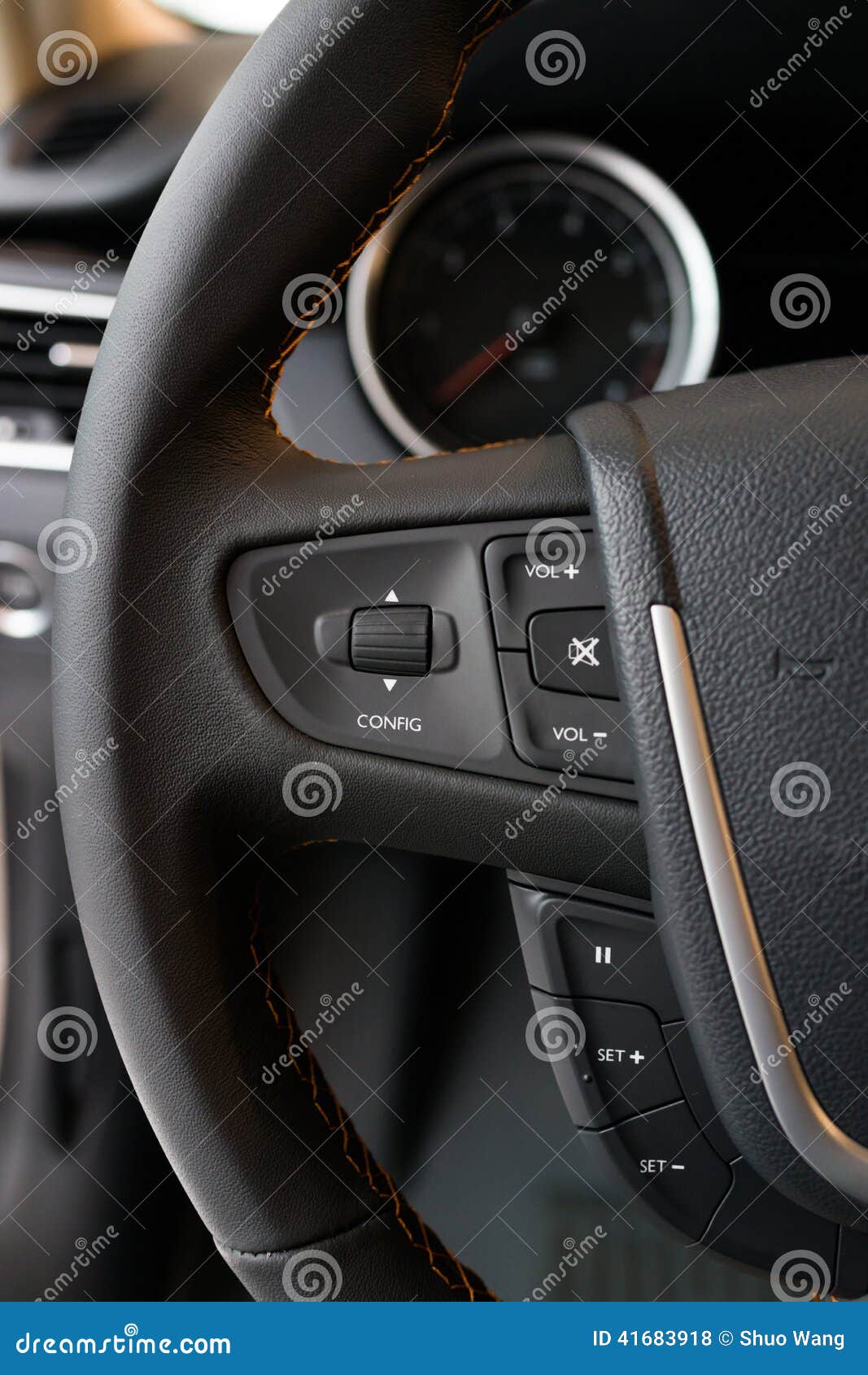 Multifunction Steering Wheel Stock Photo - Image of detail, buttons ...