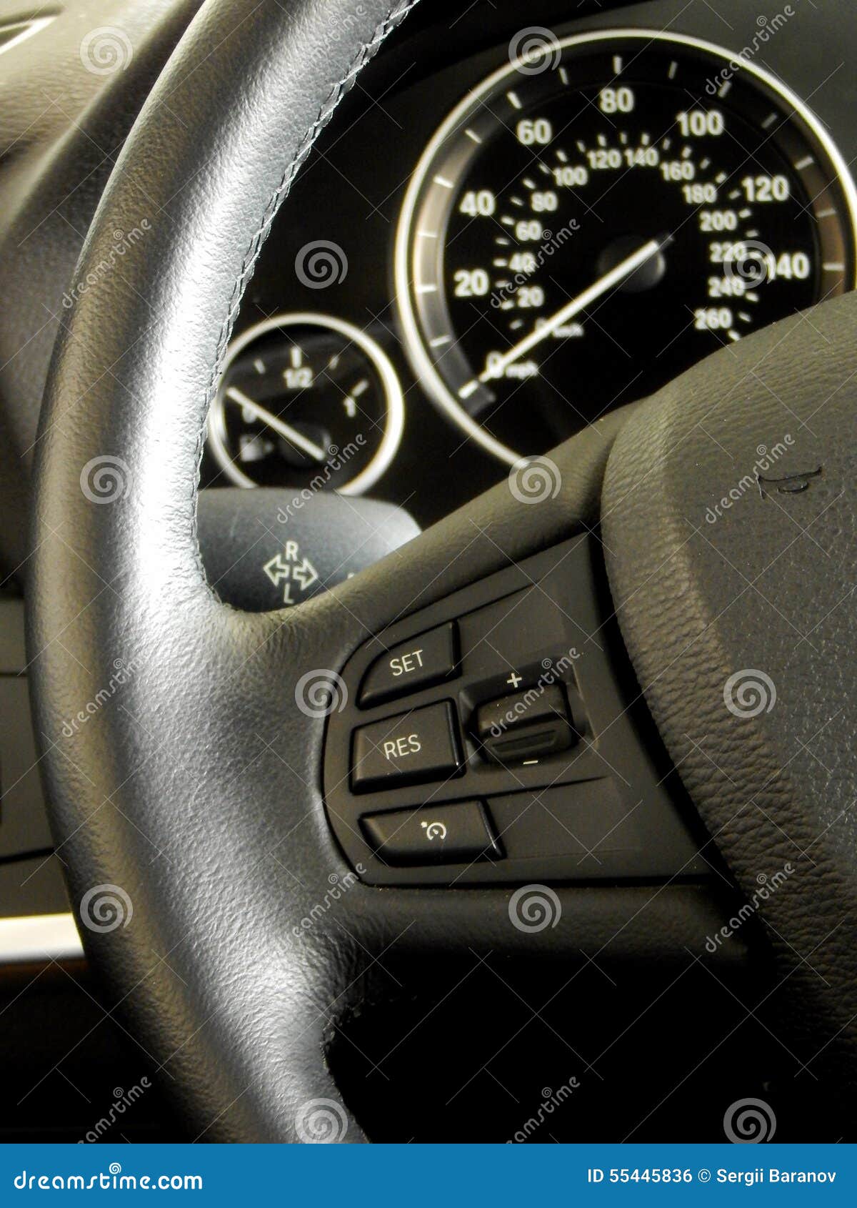 Multifunction Steering Wheel Design and Controls Stock Photo - Image of ...