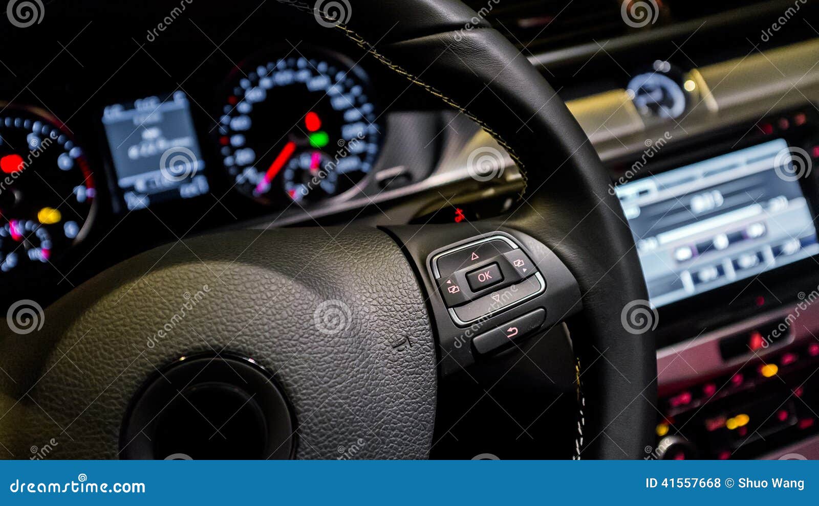 Multifunction Steering Wheel Stock Photo - Image of ...