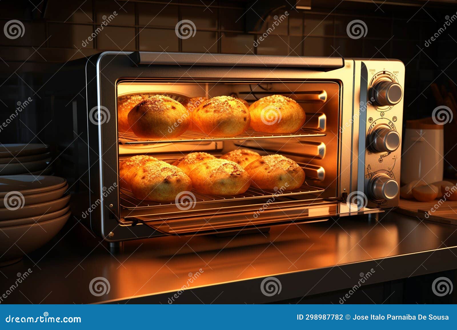 Multifunction Toaster Ovens with Air Frying Capabi Stock Photo - Image ...