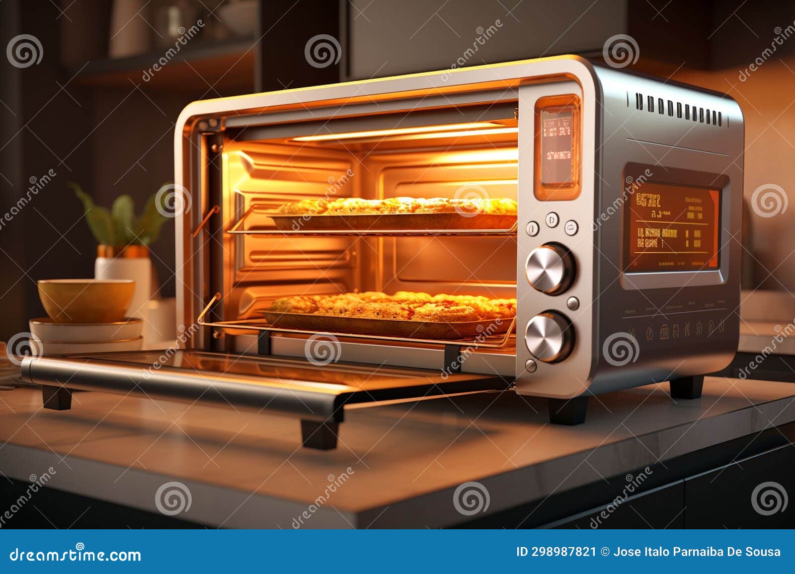 Multifunction Toaster Ovens with Air Frying Capabi Stock Image - Image ...