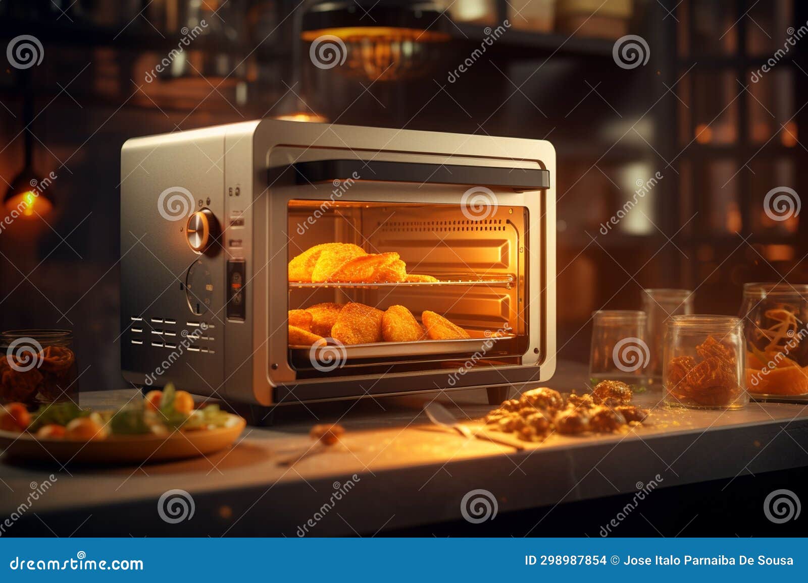 Multifunction Toaster Ovens with Air Frying Capabi Stock Photo - Image ...