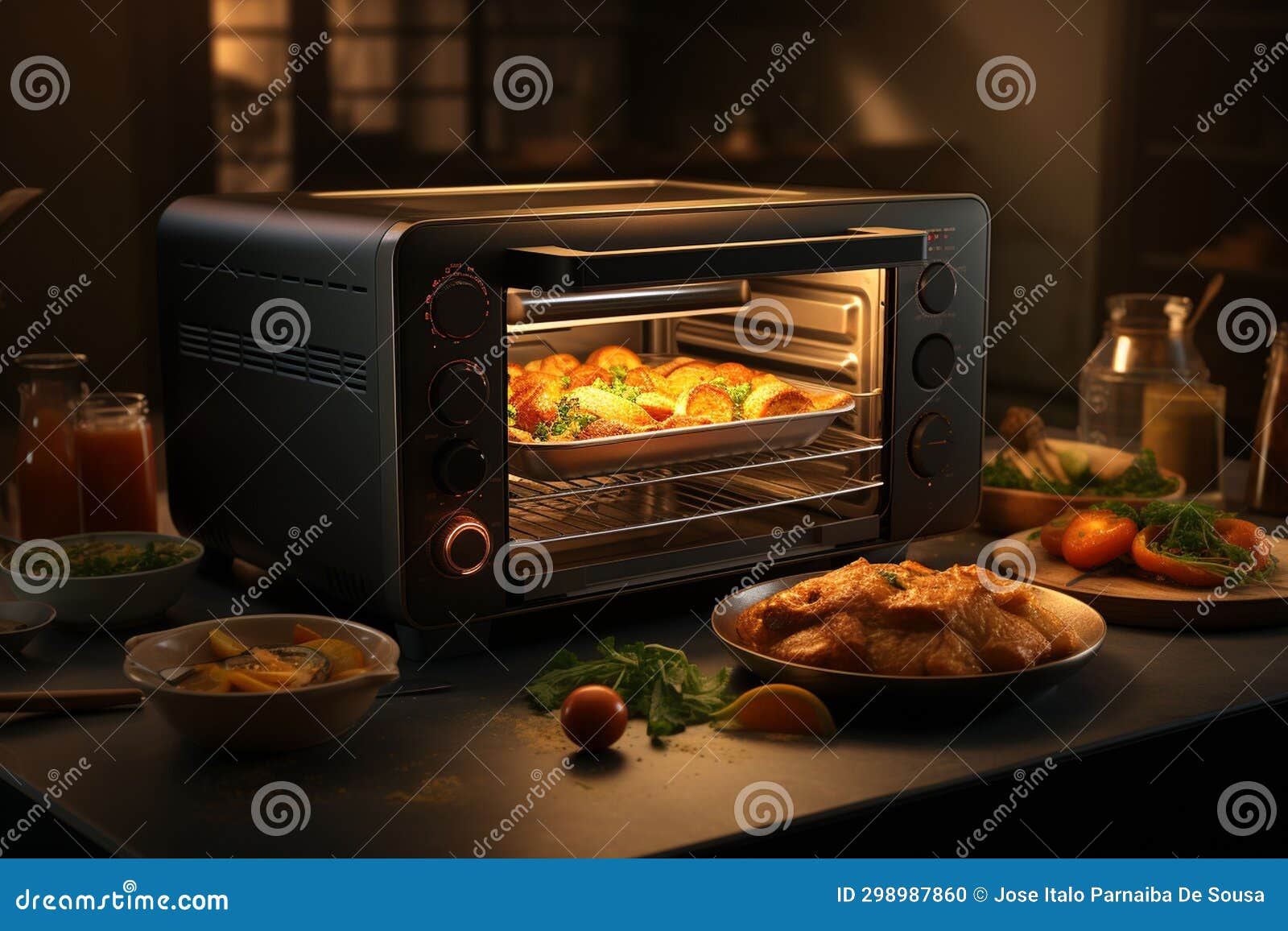 Multifunction Toaster Ovens with Air Frying Capabi Stock Photo - Image ...