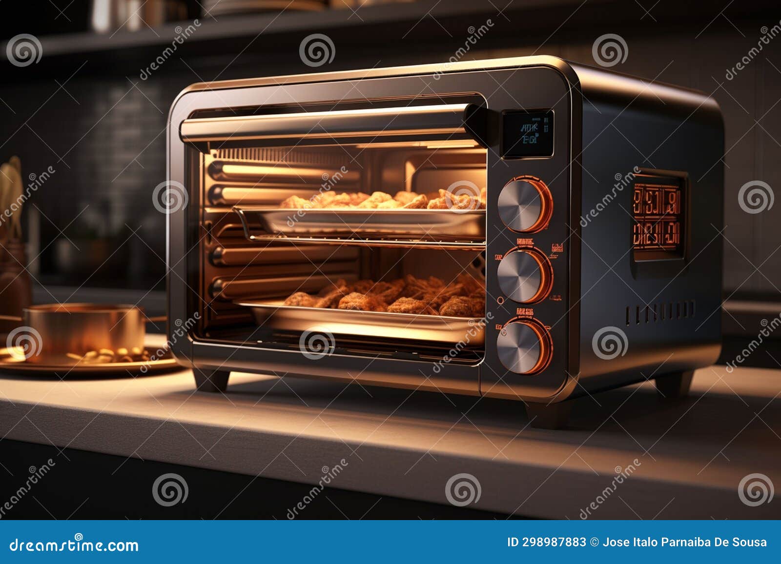 Multifunction Toaster Ovens with Air Frying Capabi Stock Image - Image ...