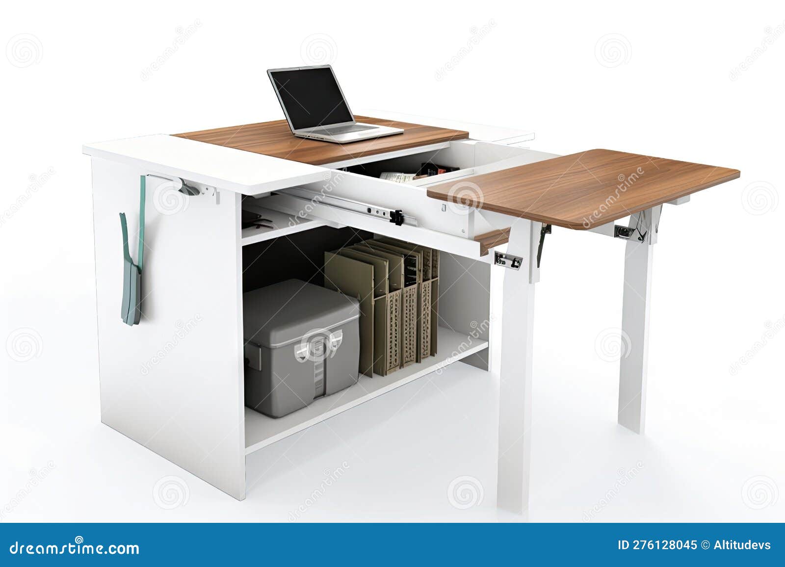 Multifunctional Desk with Ergonomic Features, Such As Adjustable Height ...