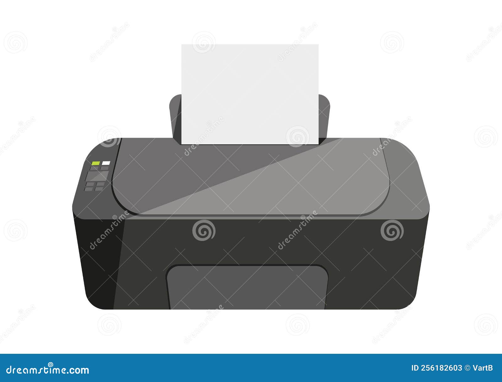 Multifunctional Device Printer Scanner Black Flat Stock Vector ...