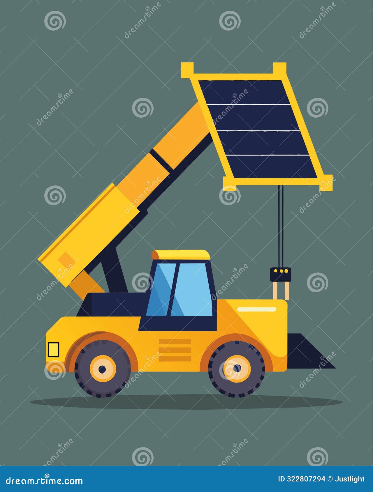 A Multifunctional Telehandler with Solar Panels on Its Frame ...